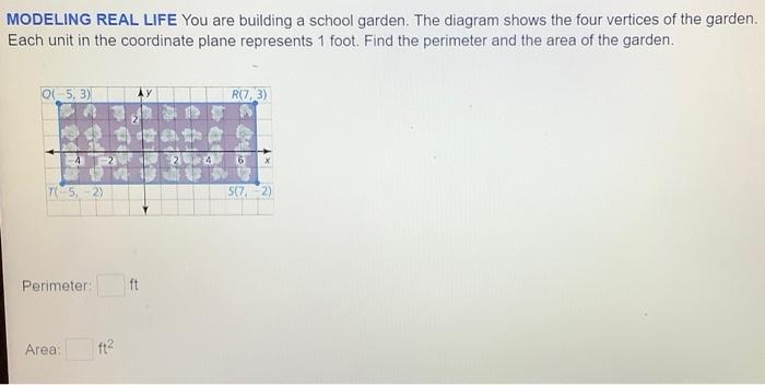 Solved You are building a school garden. Find the perimeter | Chegg.com