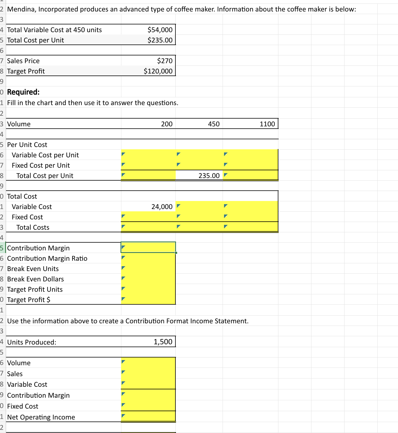 Solved 1 ﻿Fill in the chart and then use it to answer the | Chegg.com