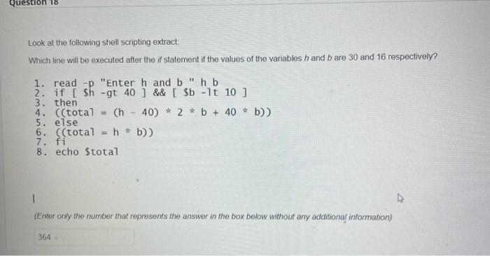 Solved Look At The Following Shell Scripting Extract What 