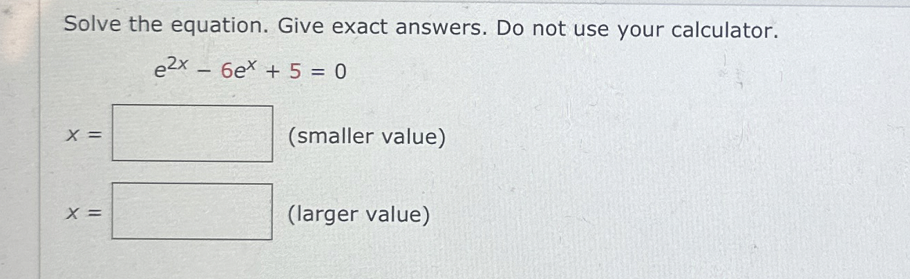 Solved Solve the equation. Give exact answers. Do not use | Chegg.com