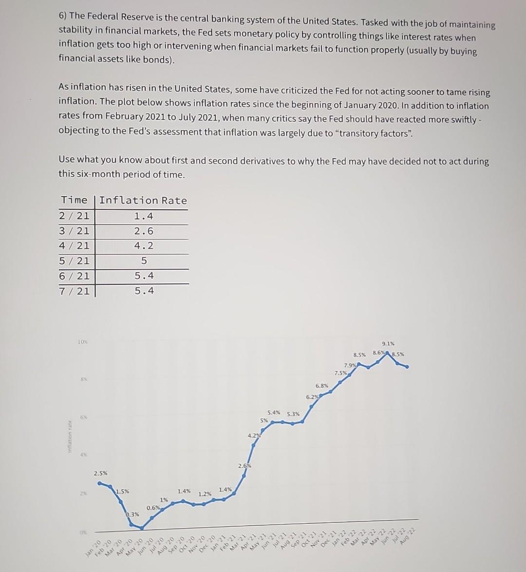 Solved 6) The Federal Reserve is the central banking system | Chegg.com