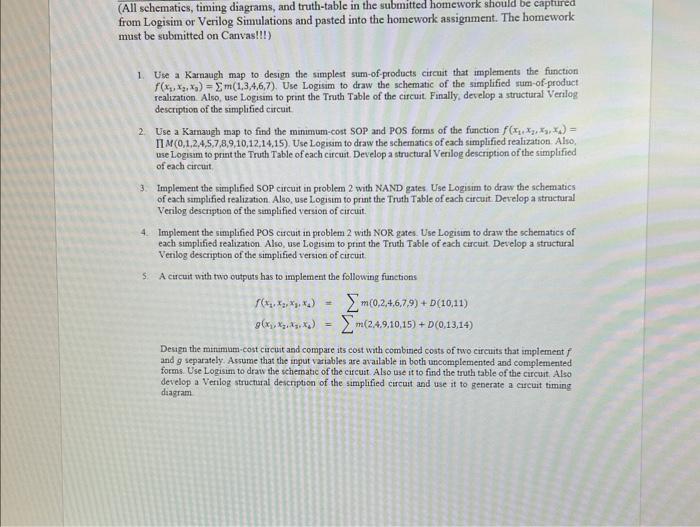 Solved (All schematics, timing diagrams, and truth-table in | Chegg.com