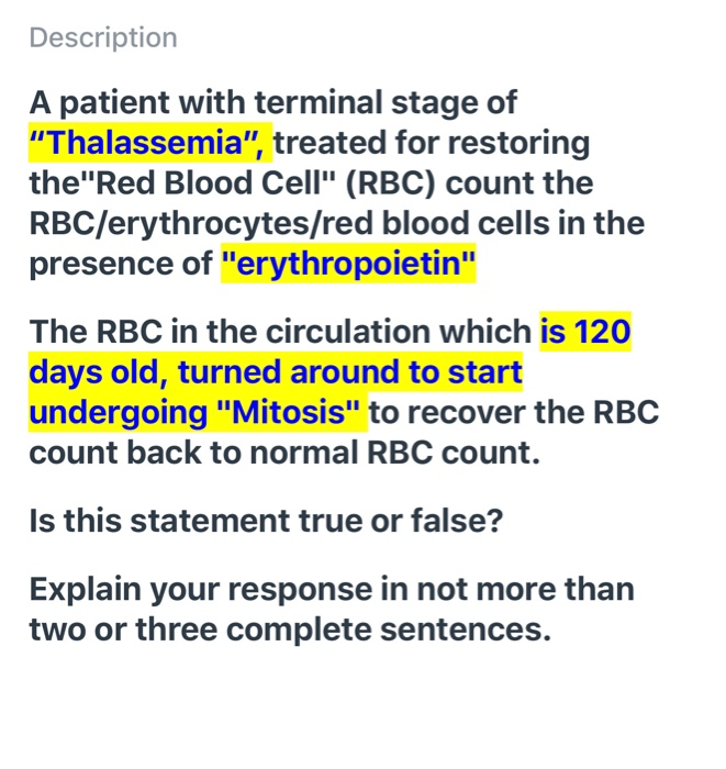 Solved Description A patient with terminal stage of | Chegg.com