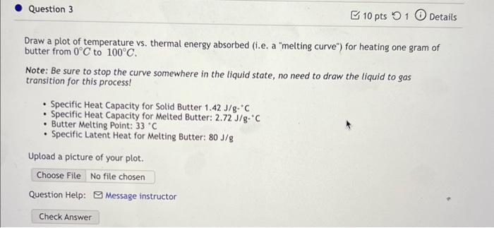 Solved Draw a plot of temperature vs. thermal energy | Chegg.com