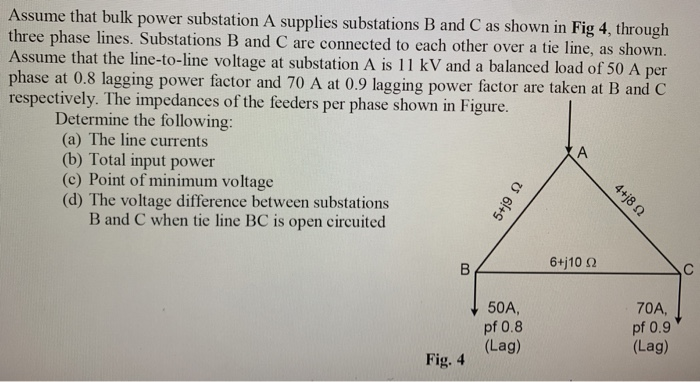 Solved Assume that bulk power substation A supplies | Chegg.com