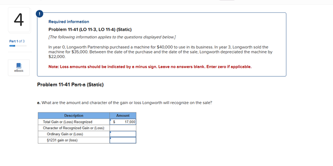 Solved i need help Required informationProblem 11-41 (LO | Chegg.com