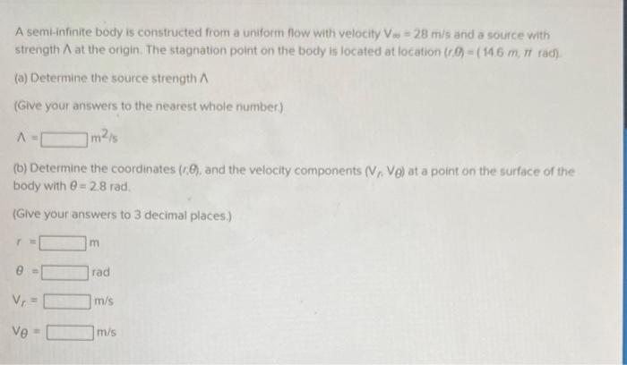 Solved A semi-infinite body is constructed from a uniform | Chegg.com