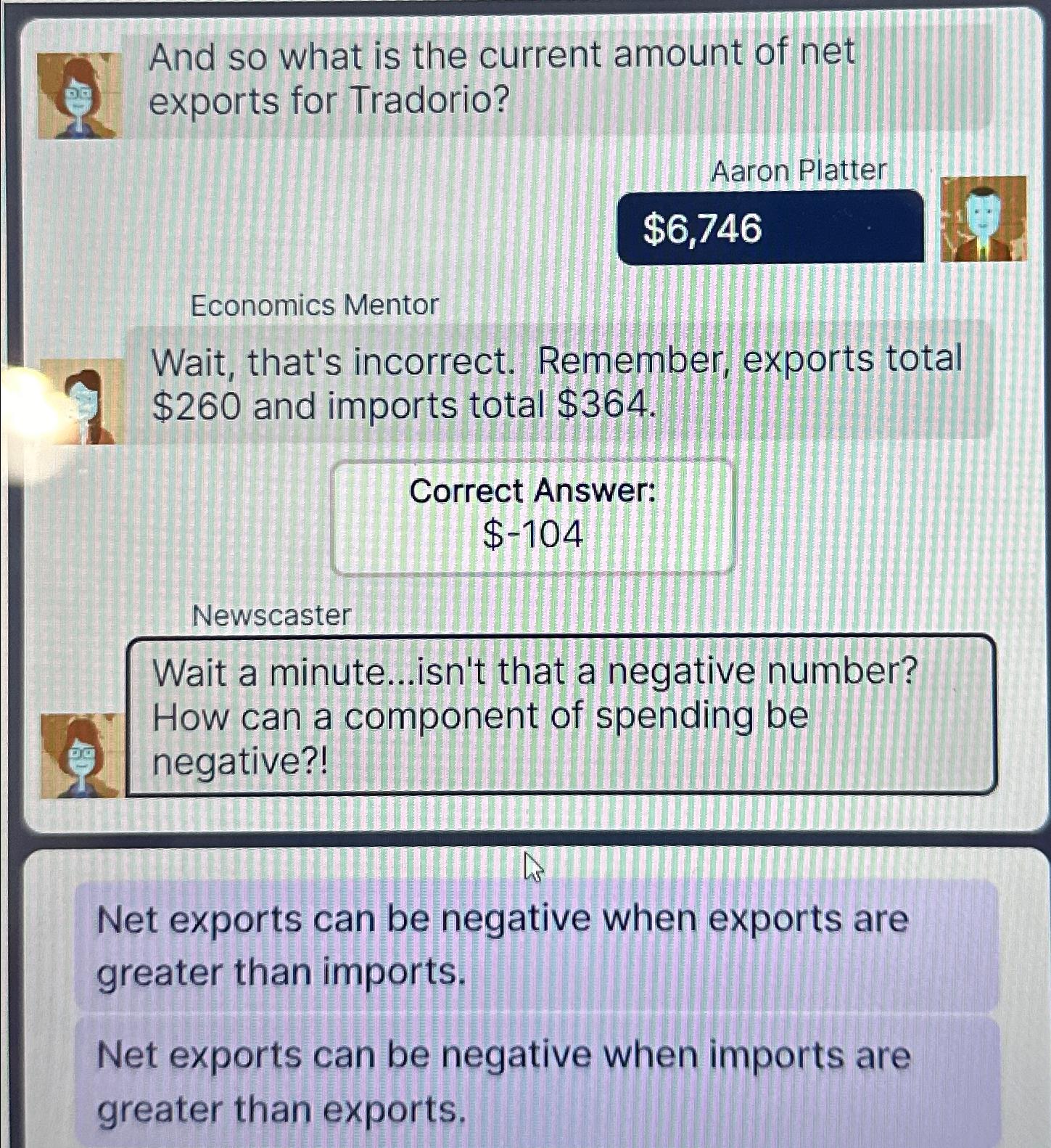 Solved And so what is the current amount of net exports for | Chegg.com