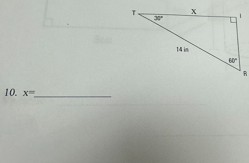 Solved Find the missing side of the right triangle | Chegg.com