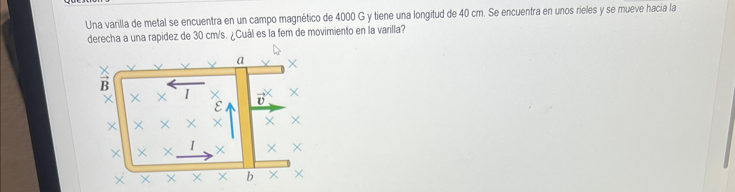 Solved Una varilla de metal se encuentra en un campo | Chegg.com