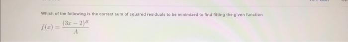Solved Which of the following is the correct sum of squared | Chegg.com