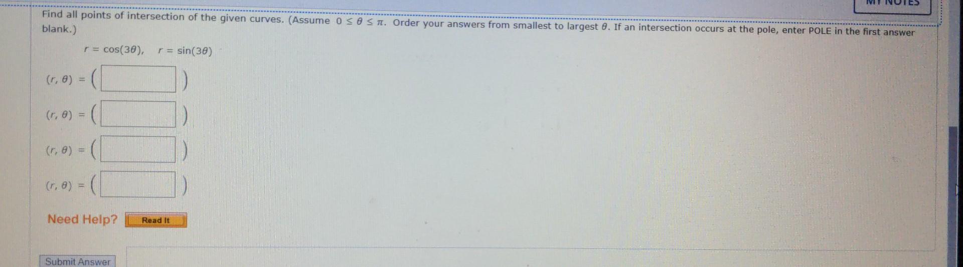 Solved blank.) r=cos(3θ),r=sin(3θ) | Chegg.com