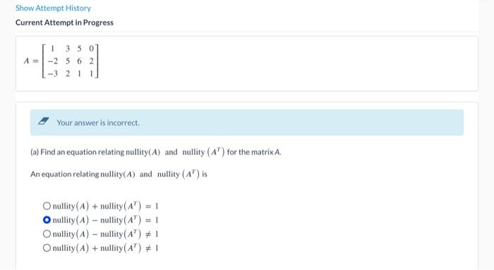Solved Show Attempt History Current Attempt in Progress | Chegg.com