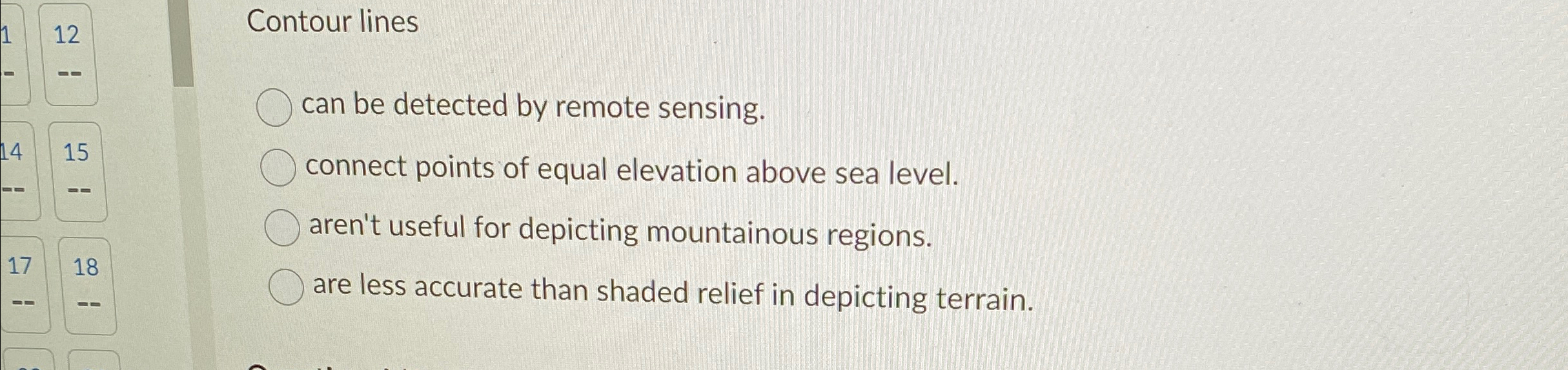 Solved 12Contour linescan be detected by remote | Chegg.com