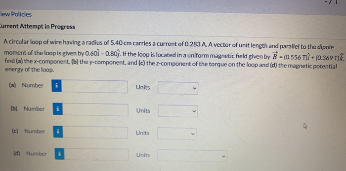 Solved - iew Policies Current Attempt in Progress A circular | Chegg.com