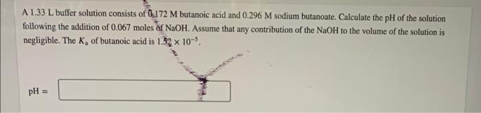 Solved A 1.47 L buffer solution consists of 0.344 M | Chegg.com