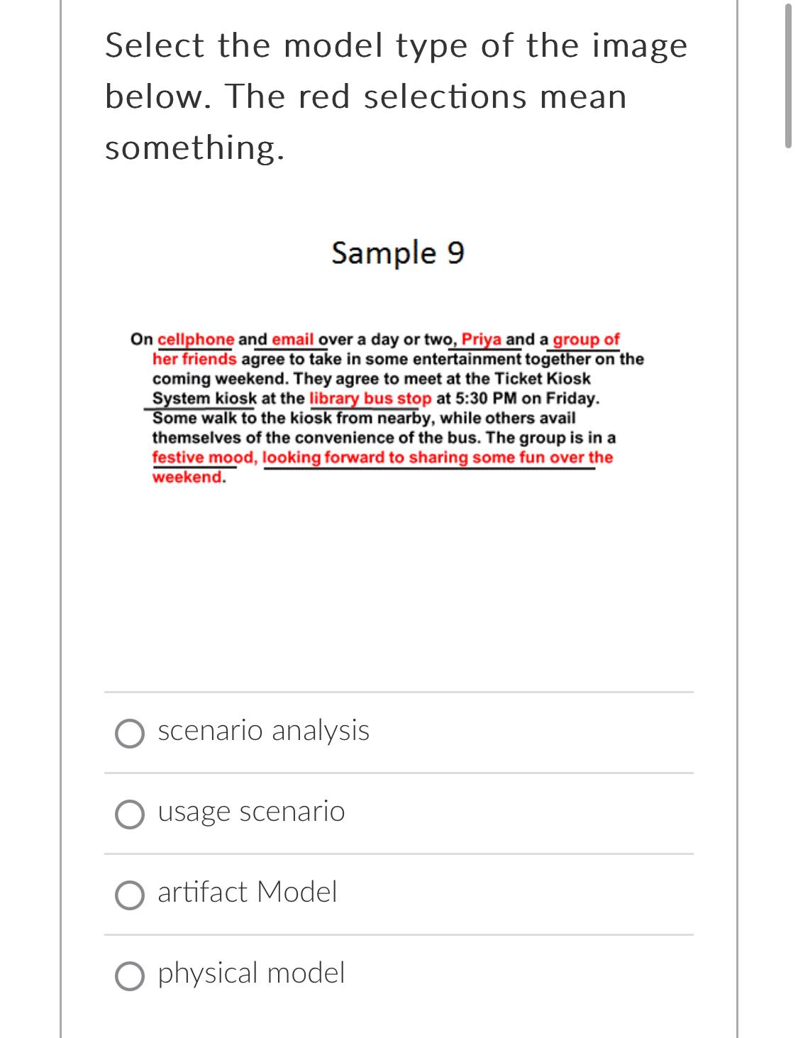Solved Select the model type of the image below. The red | Chegg.com