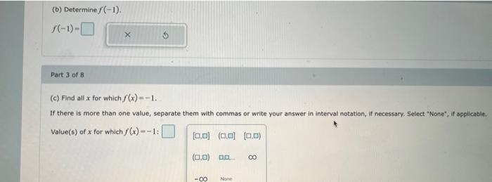 Solved Use the graph of y=f(x) to answer the following. Part | Chegg.com