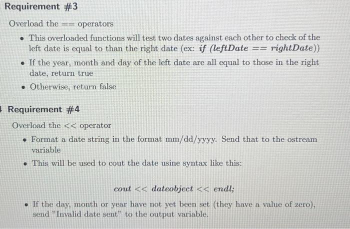 Solved Create A Class Called Date Create The Following