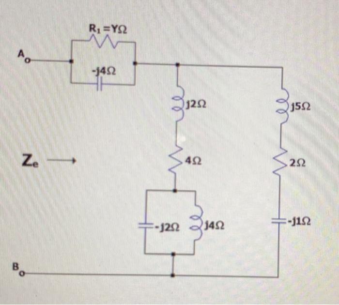 Solved Find the equivalent impedance between terminals A-B | Chegg.com
