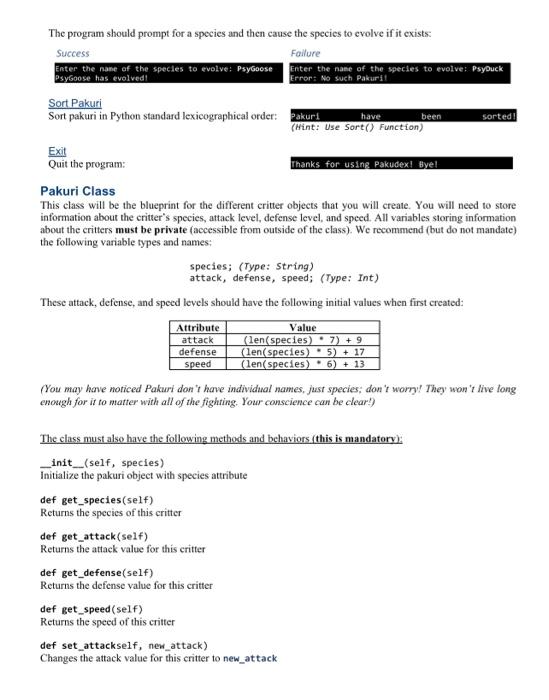 Solved IN PYTHON PYTHON PYTHON Pakudex Project Overview | Chegg.com