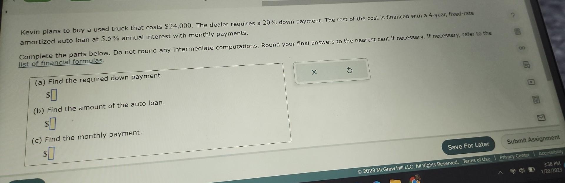 Solved The Turners bought a $271,000 condominium. They made | Chegg.com