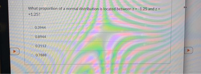 Solved What proportion of a normal distribution is located | Chegg.com
