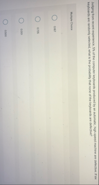 Solved Judging from recent experience, 5% ﻿of the computer | Chegg.com