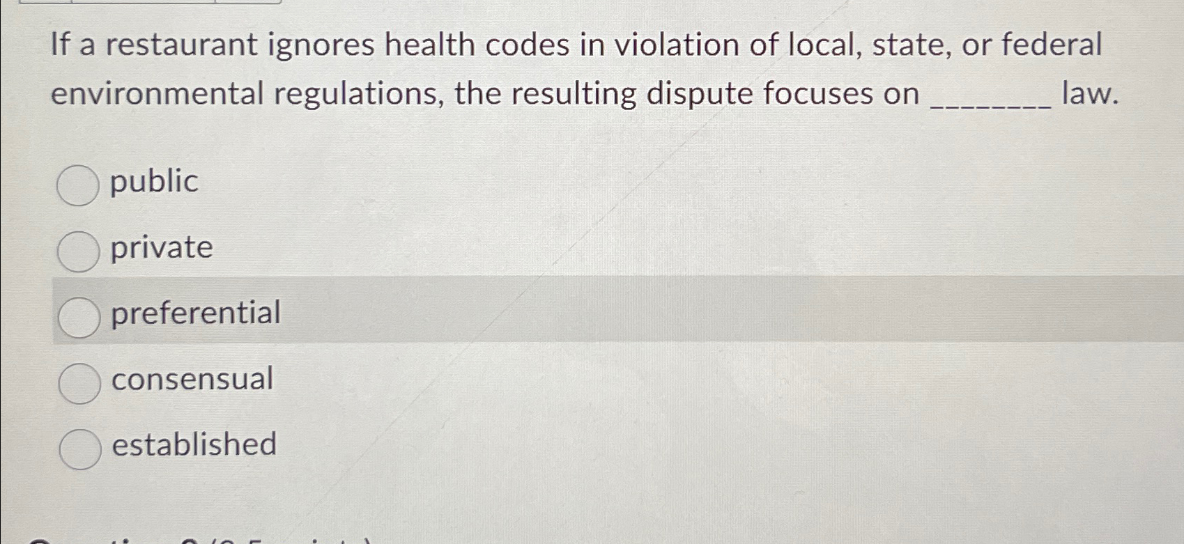 Solved If a restaurant ignores health codes in violation of | Chegg.com