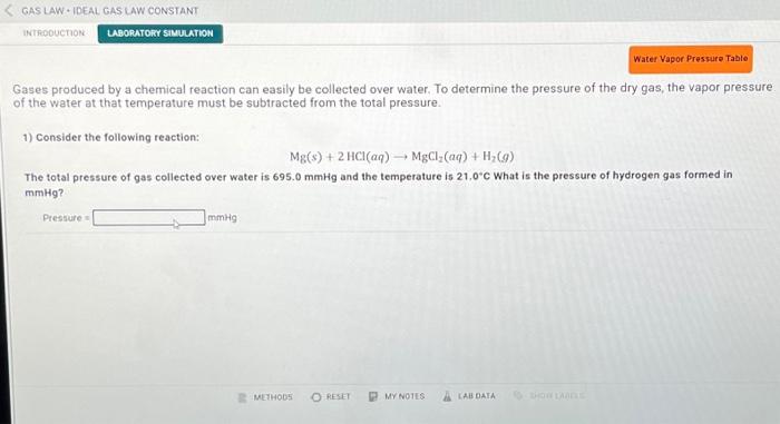 Gases produced by a chemical reaction can easily be | Chegg.com