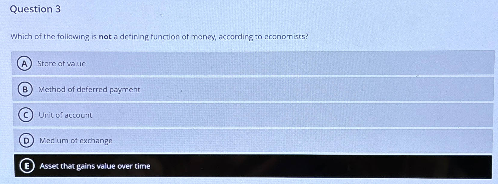 Solved Question 3Which of the following is not a defining | Chegg.com