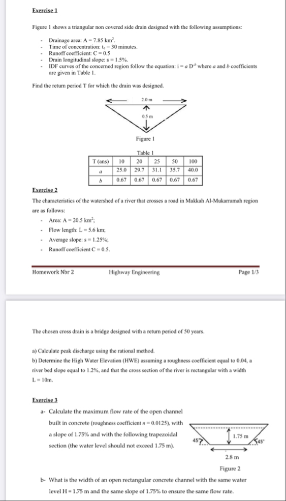 Exercise 1Figure 1 ﻿shows a triangular non covered | Chegg.com