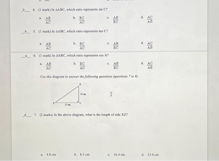 Solved d 8. (2 marks) In the above diagram, what is the | Chegg.com