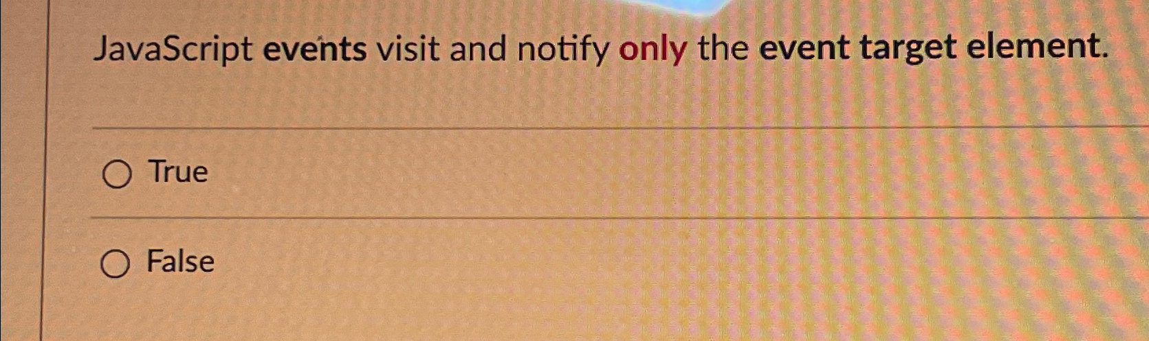 Solved JavaScript events visit and notify only the event | Chegg.com