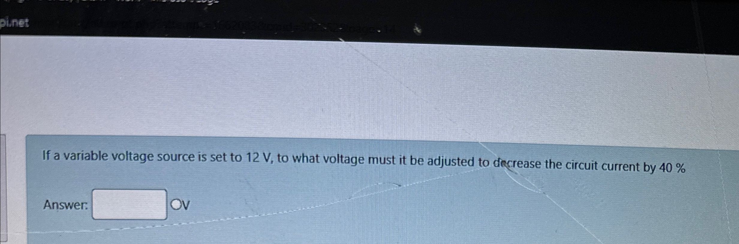 Solved If a variable voltage source is set to 12V, ﻿to what | Chegg.com