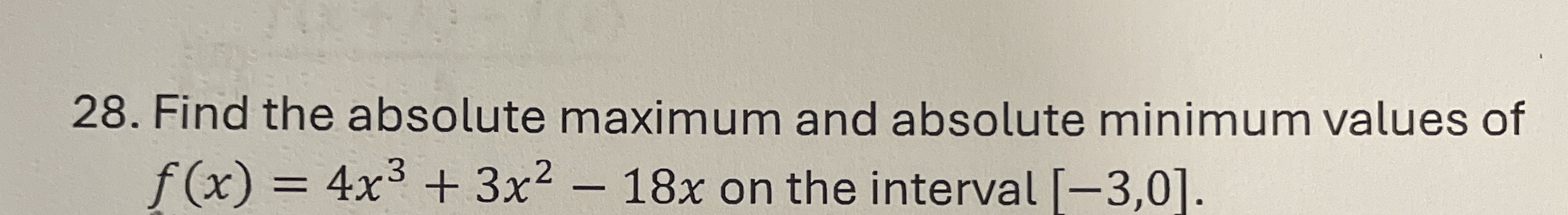 Solved Find the absolute maximum and absolute minimum values | Chegg.com