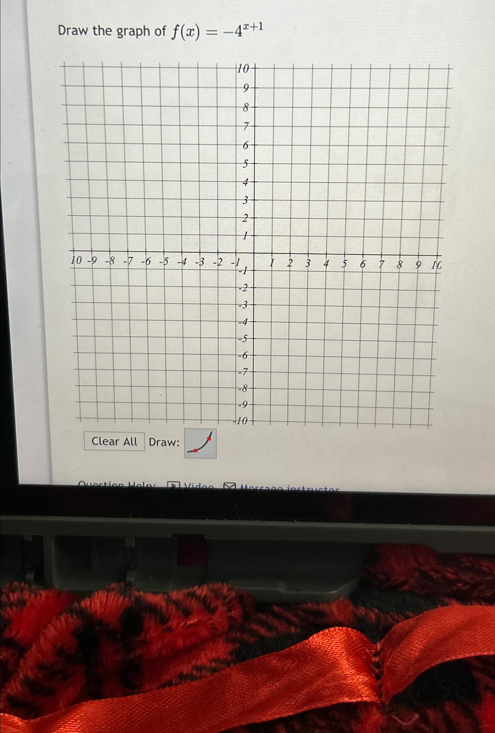 Solved Draw the graph of f(x)=-4x+1Clear AllDraw: | Chegg.com