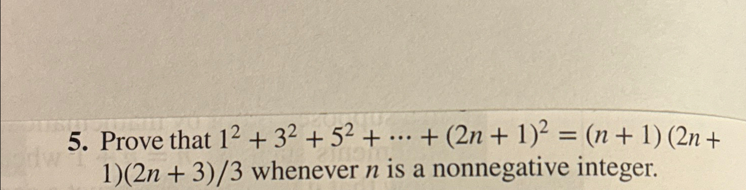 Solved Prove That 1 2n33 ﻿whenever N ﻿is A Nonnegative 