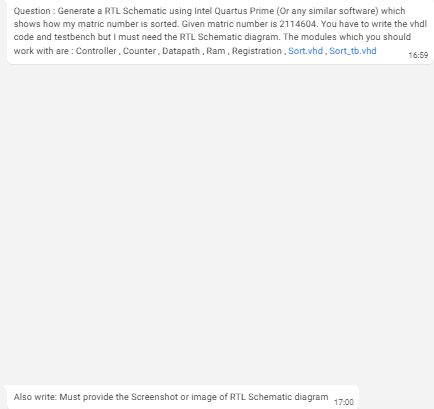 Solved Question : Generate a RTL Schematic using Intel | Chegg.com