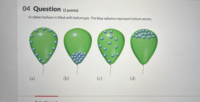 Solved A rubber balloon is filled with helium gas. The blue | Chegg.com