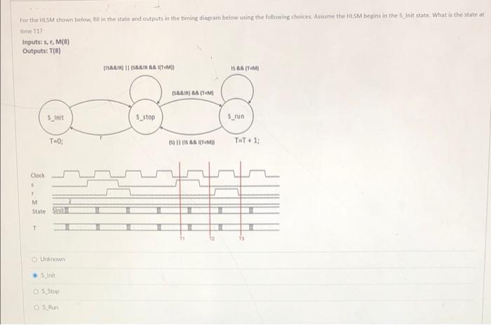 Solved For the HLSM shown below, fill in the state and | Chegg.com