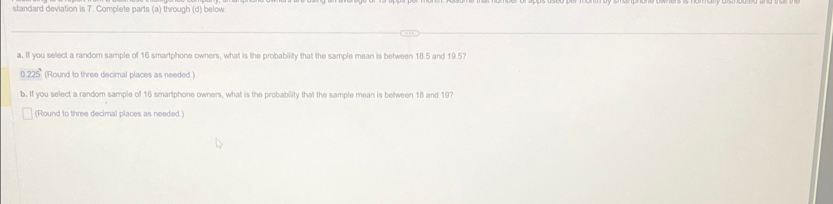 standard deviation is 7 . ﻿Complete parts (a) | Chegg.com