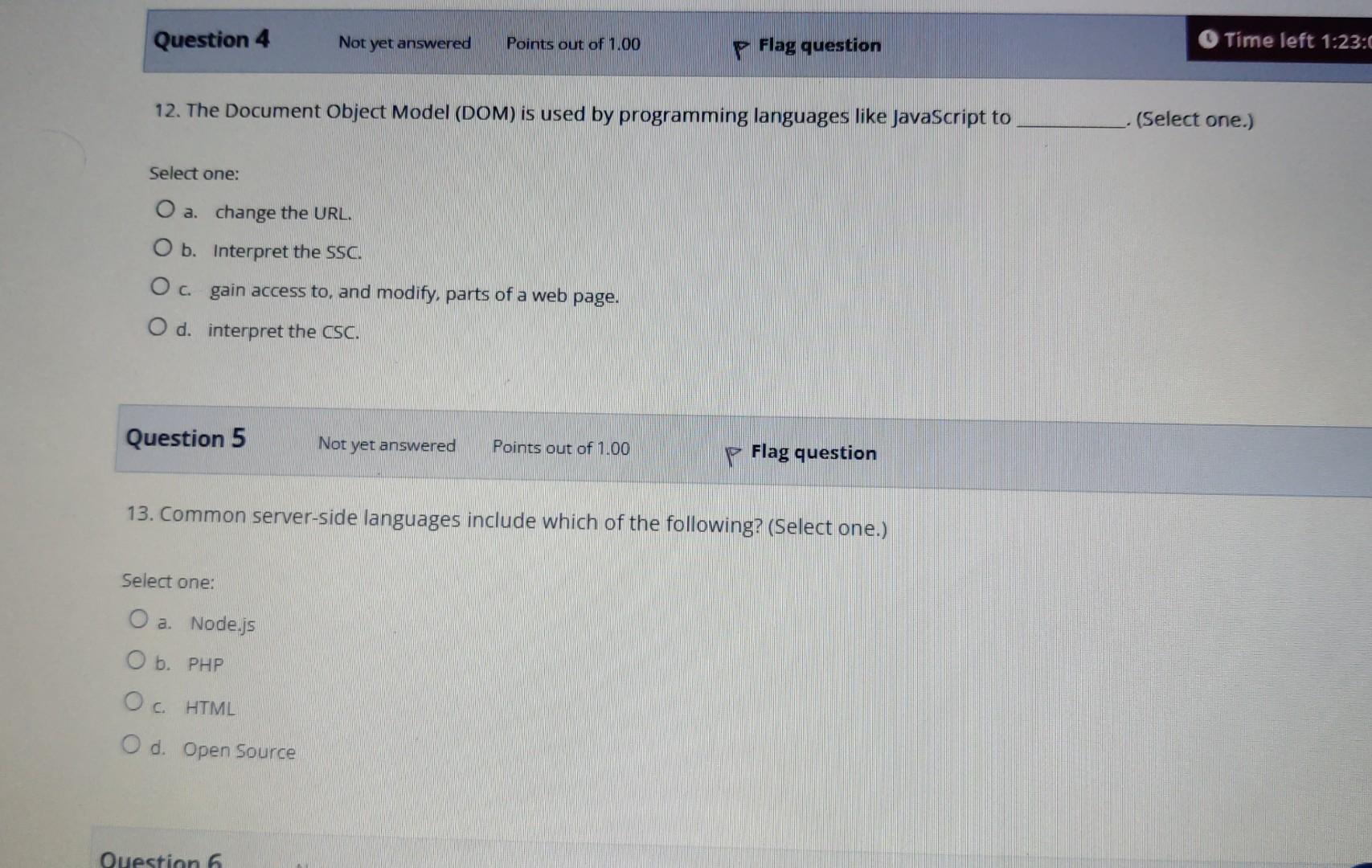 Solved 12. The Document Object Model (DOM) is used by | Chegg.com