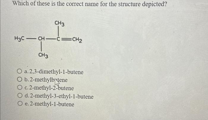 Solved Which of these is the correct name for the structure | Chegg.com
