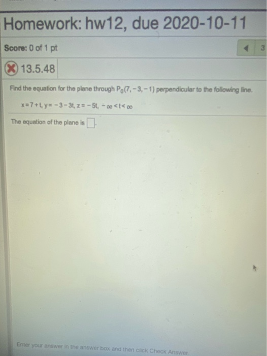 Solved Homework:hw12, due 2020-10-11 Score: 0 of 1 pt 3 (X) | Chegg.com