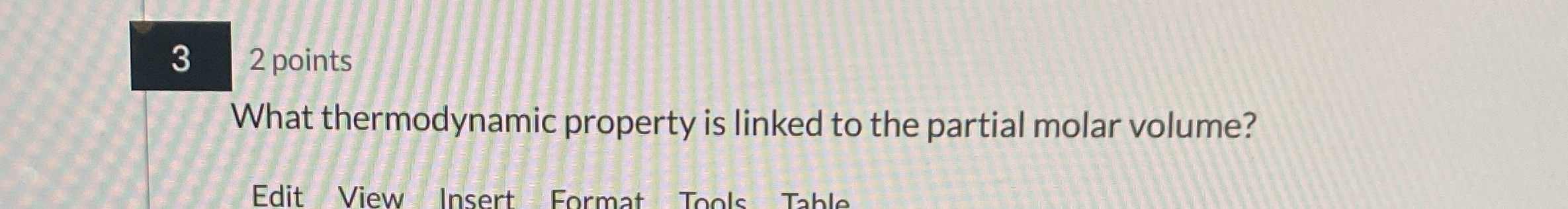 Solved 3 2 ﻿pointsWhat thermodynamic property is linked to | Chegg.com