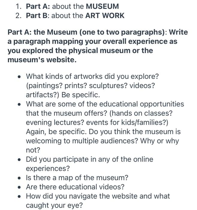 exploration of the ART WORK. Share your personal | Chegg.com