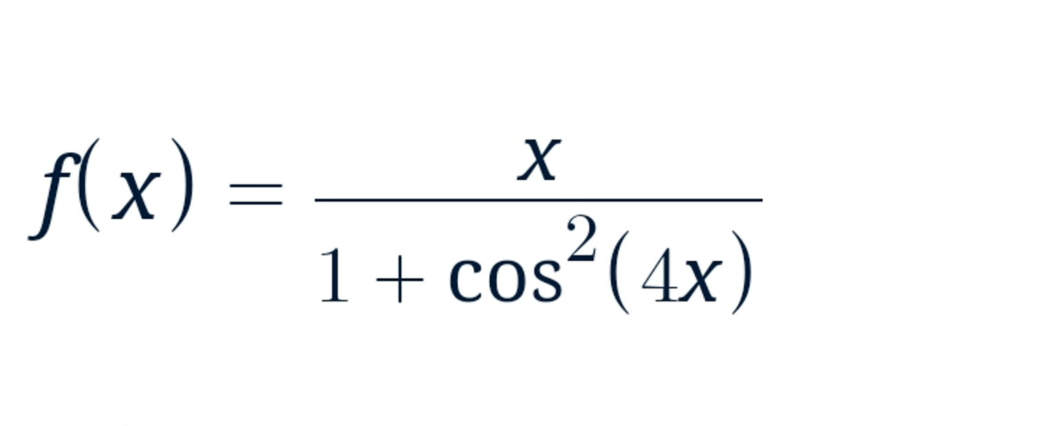 Solved f(x)=x1+cos2(4x) ﻿find the derivative | Chegg.com
