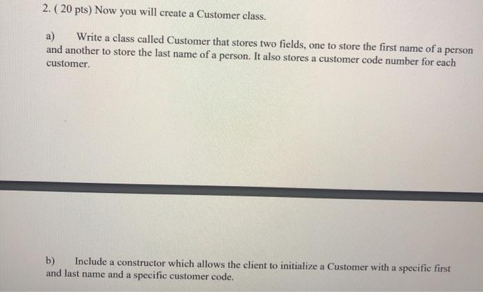 Solved . . 1.(30 pts) Write a class named Order. An Order is | Chegg.com