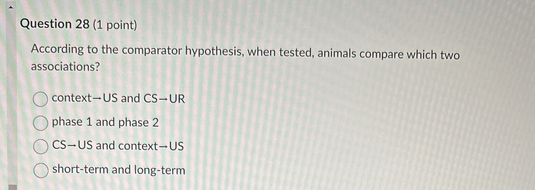 Solved Question 28 (1 ﻿point)According to the comparator | Chegg.com